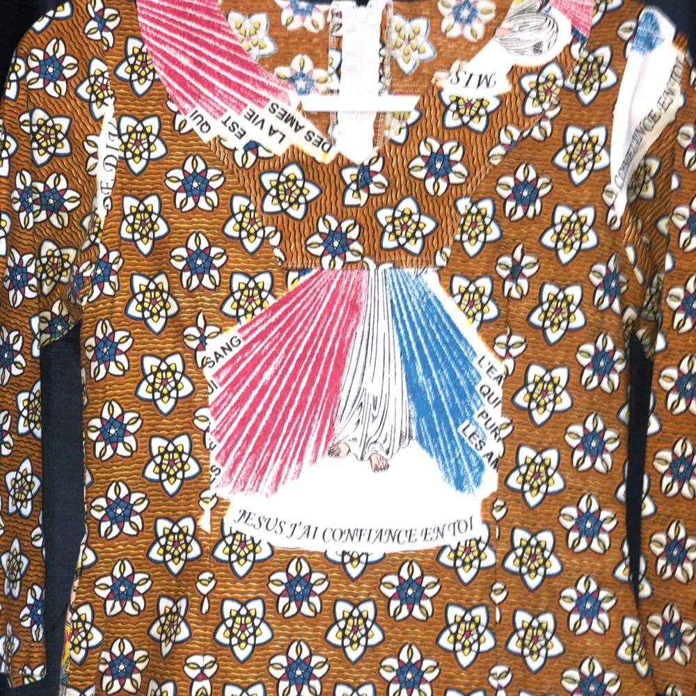 Vintage Midi French Religious Jesus Dress - Gem